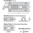 FJM Sliding Barrel Bolt with Combination Lock - Walmart.com
