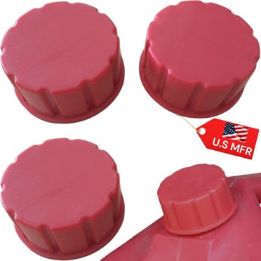 Ez-POUR Yellow Coarse Thread Solid Base Cap for Storage gas Cans (Pack ...