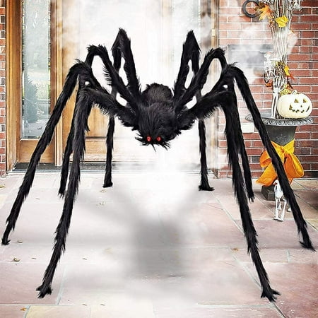 79 Inch Giant Spider Halloween Decor, Fake Spider Halloween Scary Giant ...