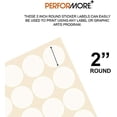 2 Inch Round Labels, Pack of 500 Circle Stickers, 25 Sheets of Blank ...
