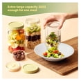 Salad Jars with Dressing Container 32oz - 4 Pack Leakproof Glass Food ...