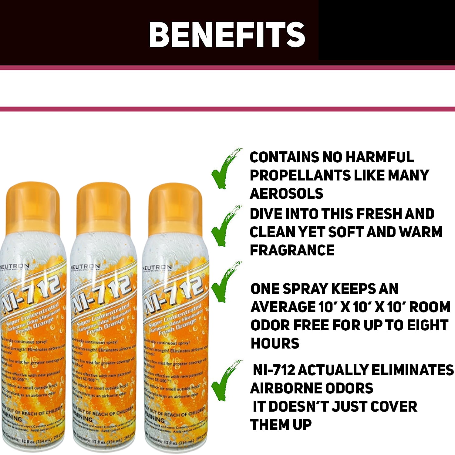 NI-712 Fresh Orange Airborne Odor Eliminator Spray | eBay