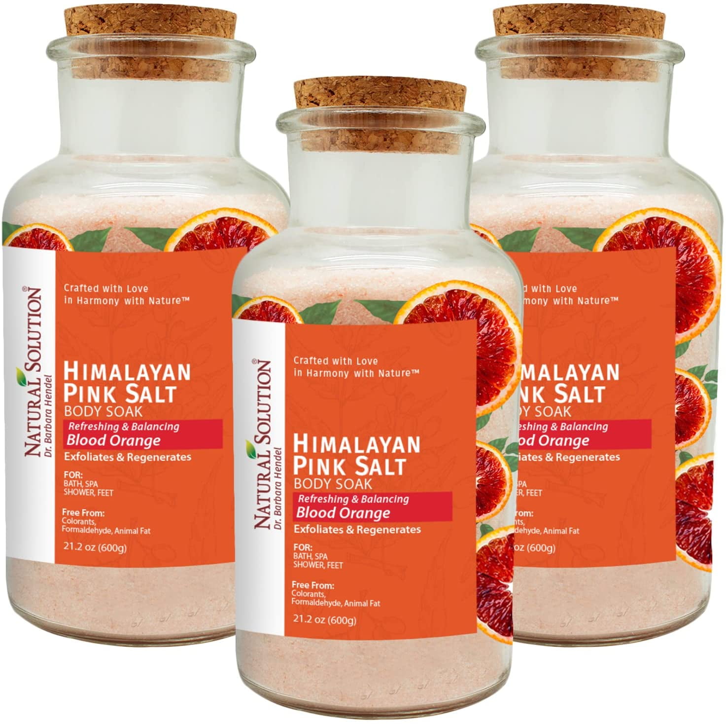 WBM Body Soak, natural bath soak Blood Orange & Pink Salt, 21 oz - 3 ...