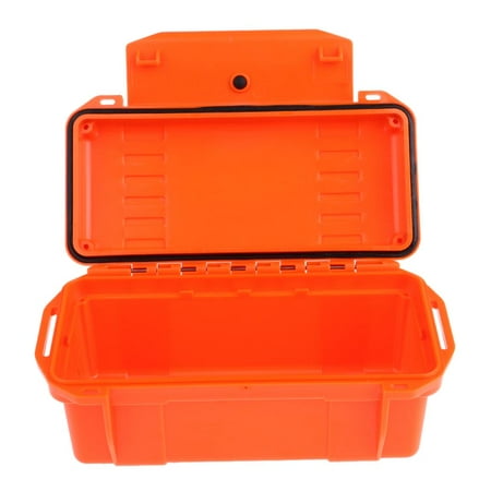 Camping Waterproof Shockproof Storage Dry Box Airtight Container Orange ...