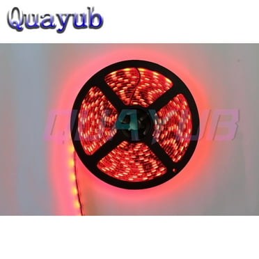 5M 300 LED Strip Lights Red 3528 SMD RGB Ribbon Tape Roll Waterproof DC ...