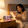 DESIGNICE 2026 New Digital Clock Led Display Digital Calendar Auto ...