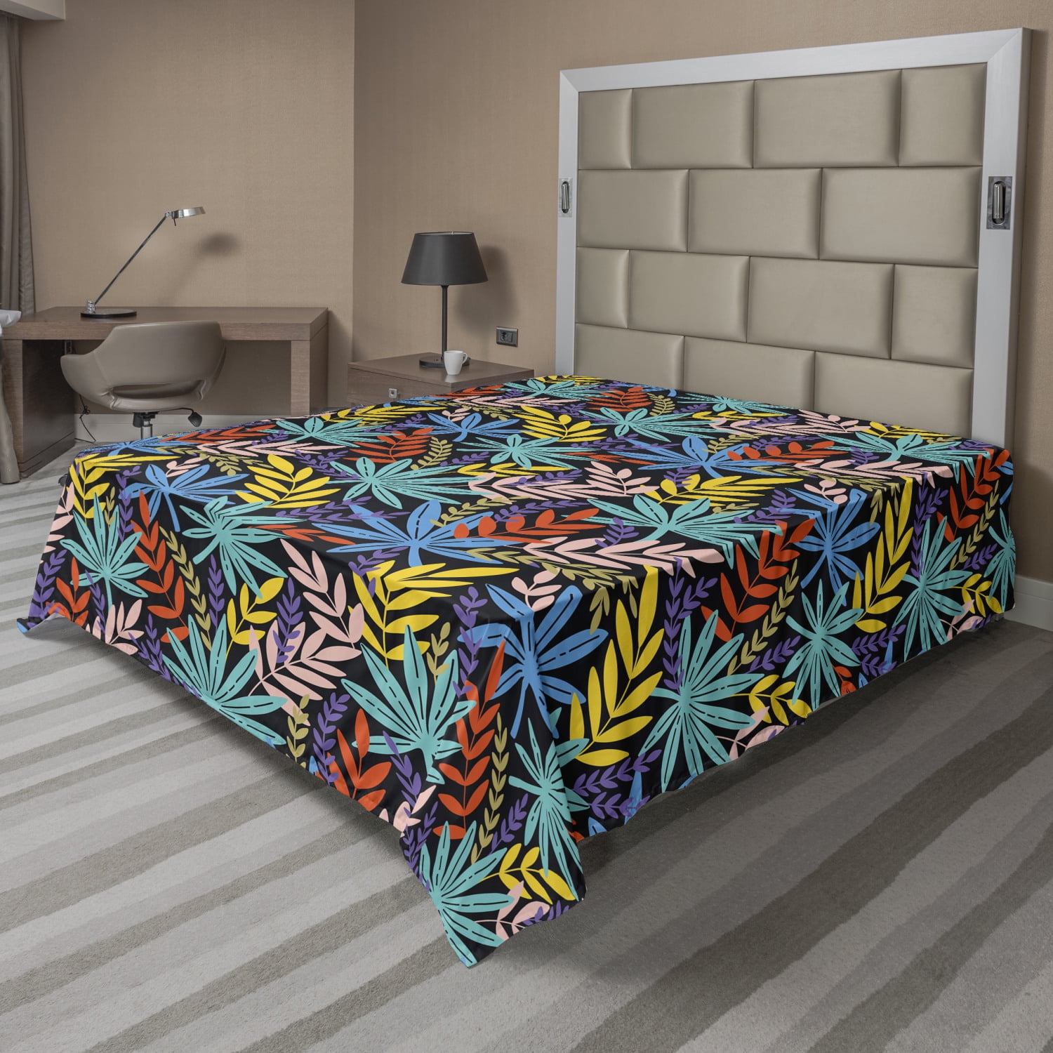 Leaves Flat Sheet, Creative Spread Layout of Colorful Leaf Nature ...