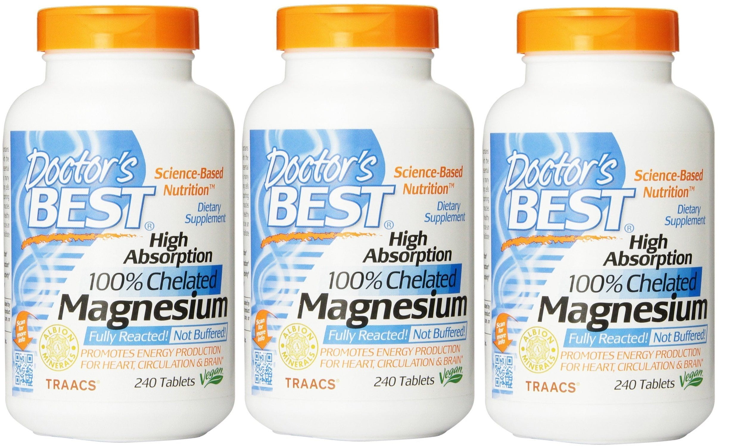 Doctor's Best - High Absorption 100% Chelated Magnesium, 240 Tablets ...
