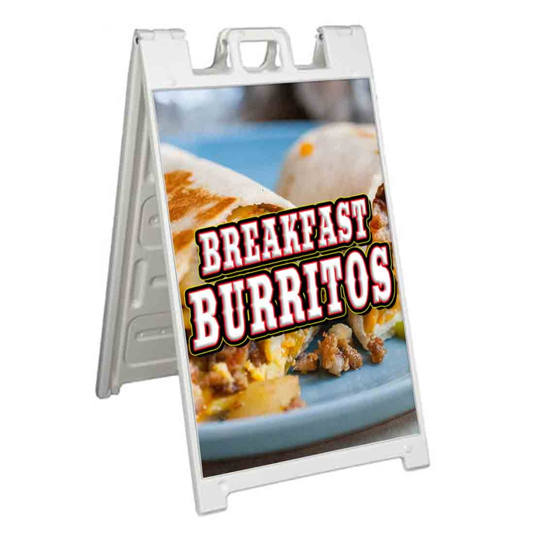 Breakfast Burritos (24" X 36") Standard A-Frame Signicade, Includes ...
