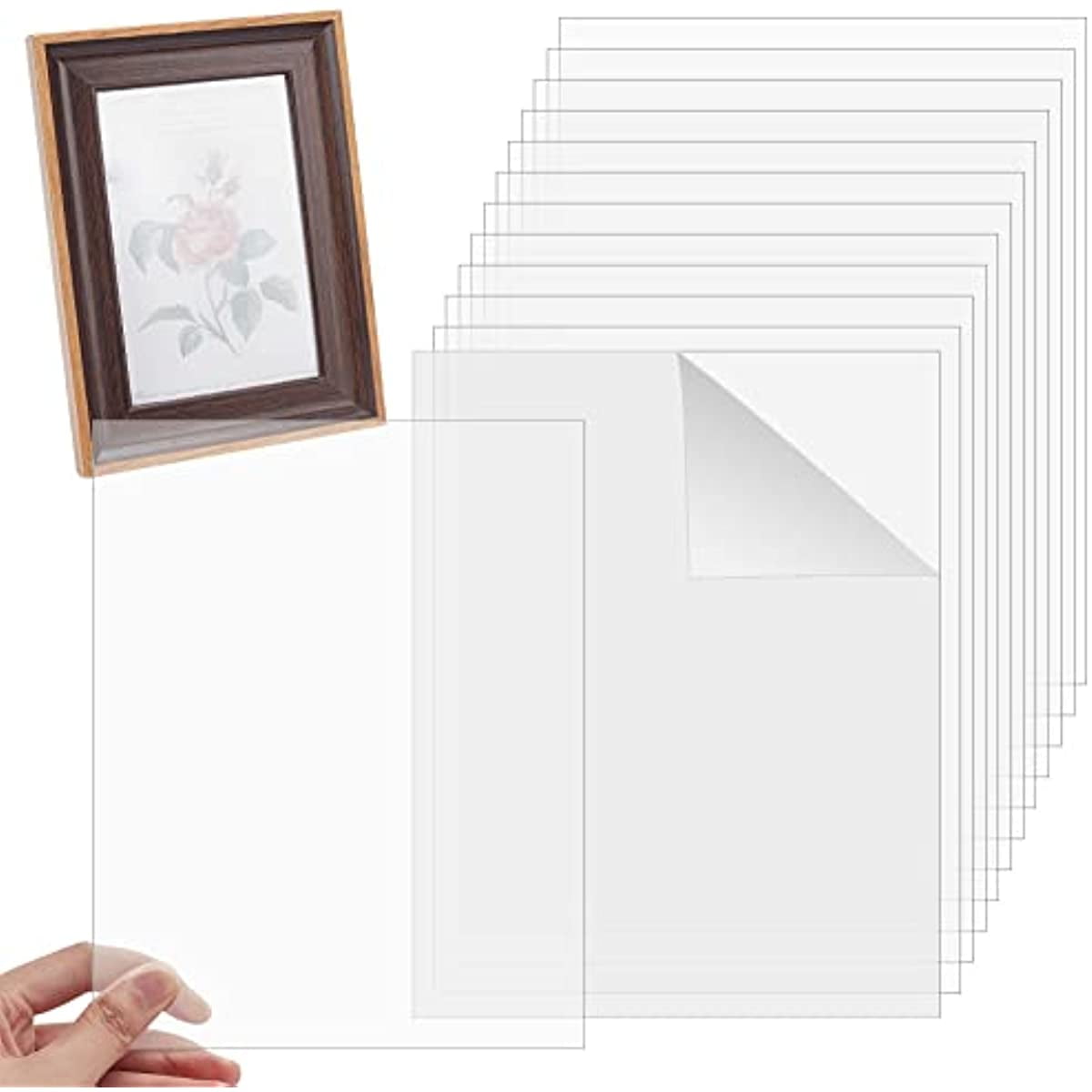 12pcs Transparent Acrylic Sheet Clear Plexiglass Panel for Picture ...