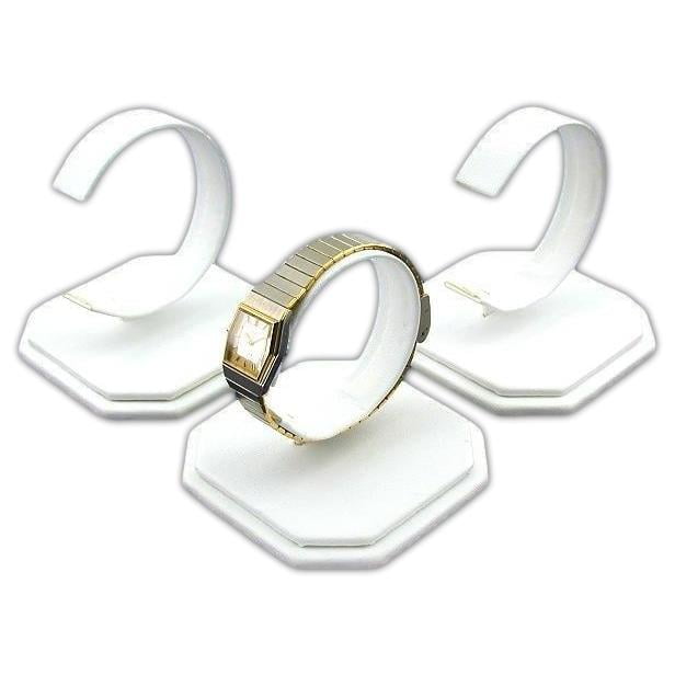 3 White Leather Watch Display Stands Showcase Displays - Walmart.com
