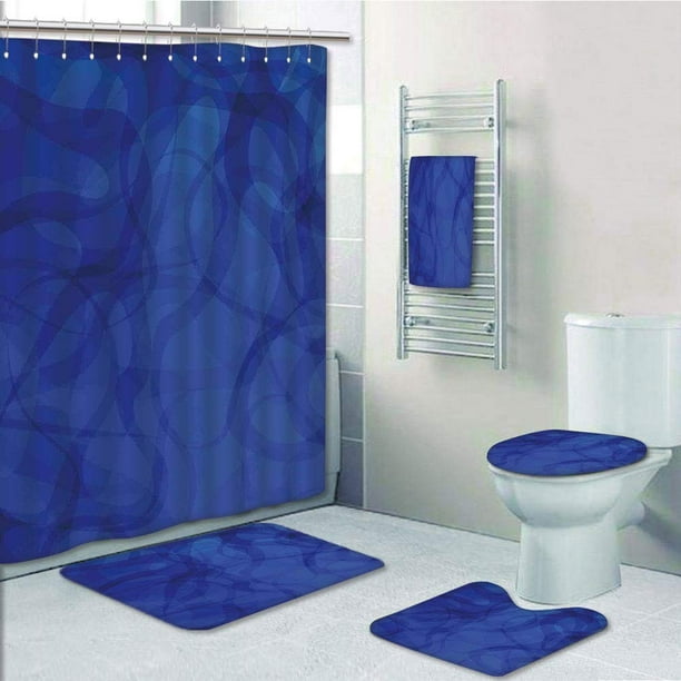 EREHome Swirling Curving Twisted Weird Mobile Motifs on Plain Navy 5 ...