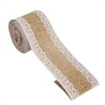 HERCHR 6 Types Natural Jute Burlap Ribbon With White Lace Rustic Style ... HERCHR 6 Types Natural Jute Burlap Ribbon With White Lace Rustic Style ...