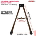 2PC Guitar Stand A Frame w Soft Foam Arm Non Slip Rubber for Acoustic ...