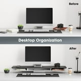 Fenge Acrylic Monitor Stand Riser - LED Light Shelf - Walmart.com