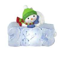 Hallmark Keepsake Snowy 2023 Miniature Christmas Ornament, Light-Up ...