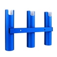 Blue 3 Tubes Aluminium Wall-mounted Fishing Rod Holder for Boat Garage ...