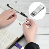 Uxcell 51mm Stainless Steel Slim Clip Credit Card Holder Clamp, Silver ...