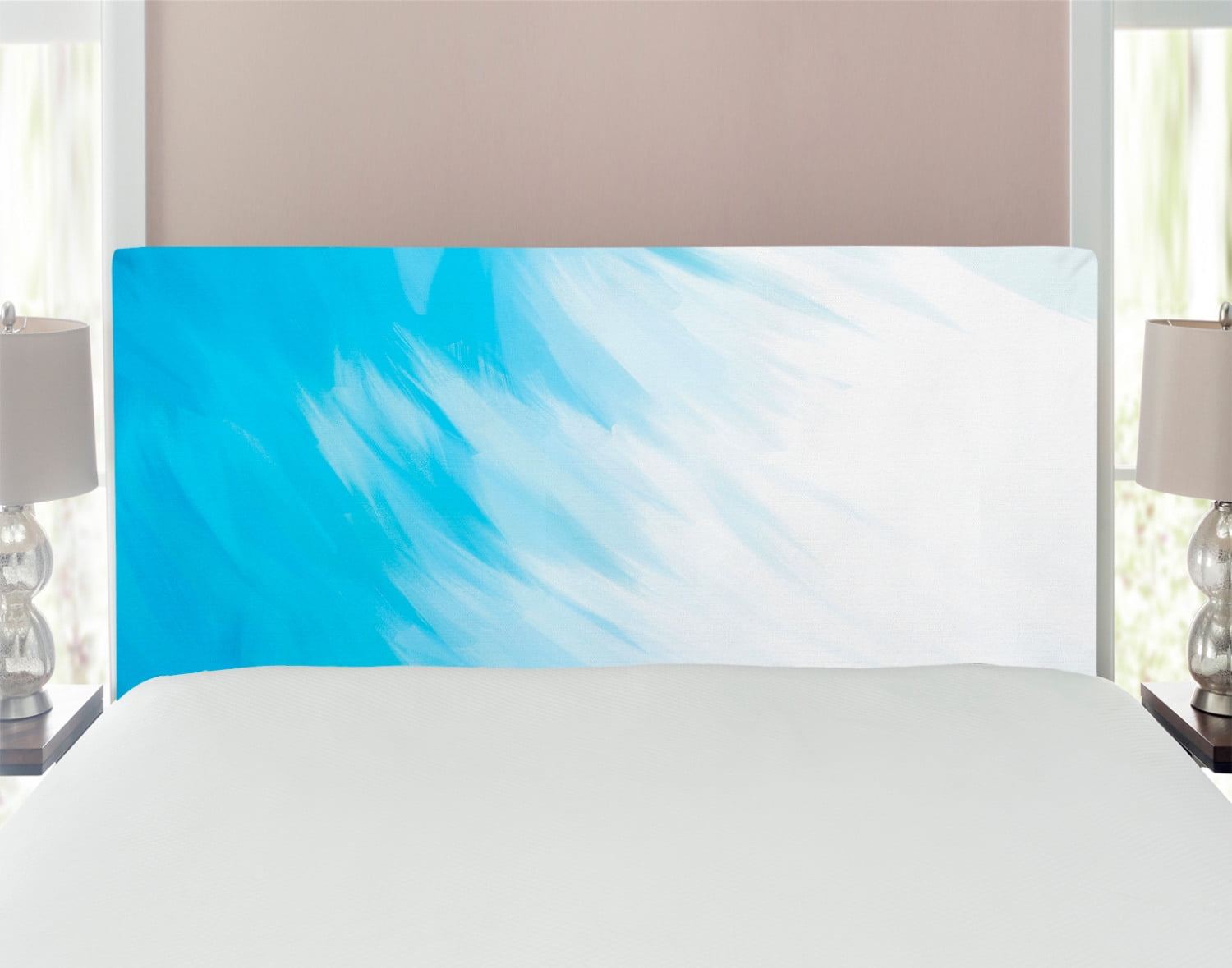 Abstract Headboard, Abstract Art in Watercolor Painting Style Waves ...