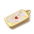 304 Stainless Steel Enamel Pendants with Jump Ring and Rhinestone ...