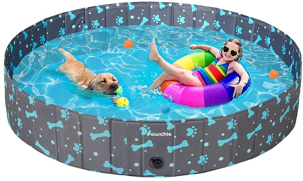 Intera Foldable Dog Swimming Pool - Portable Collapsible PVC Pet ...