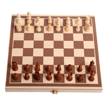 Reversible Wooden Board for Chess, Checkers & Tic-Tac-Toe - 24 ...