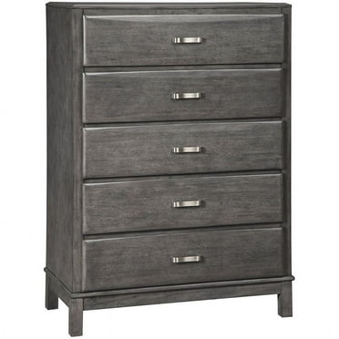 Brooklyn Modern 5 Drawers Chest made with Wood in Gray - Walmart.com