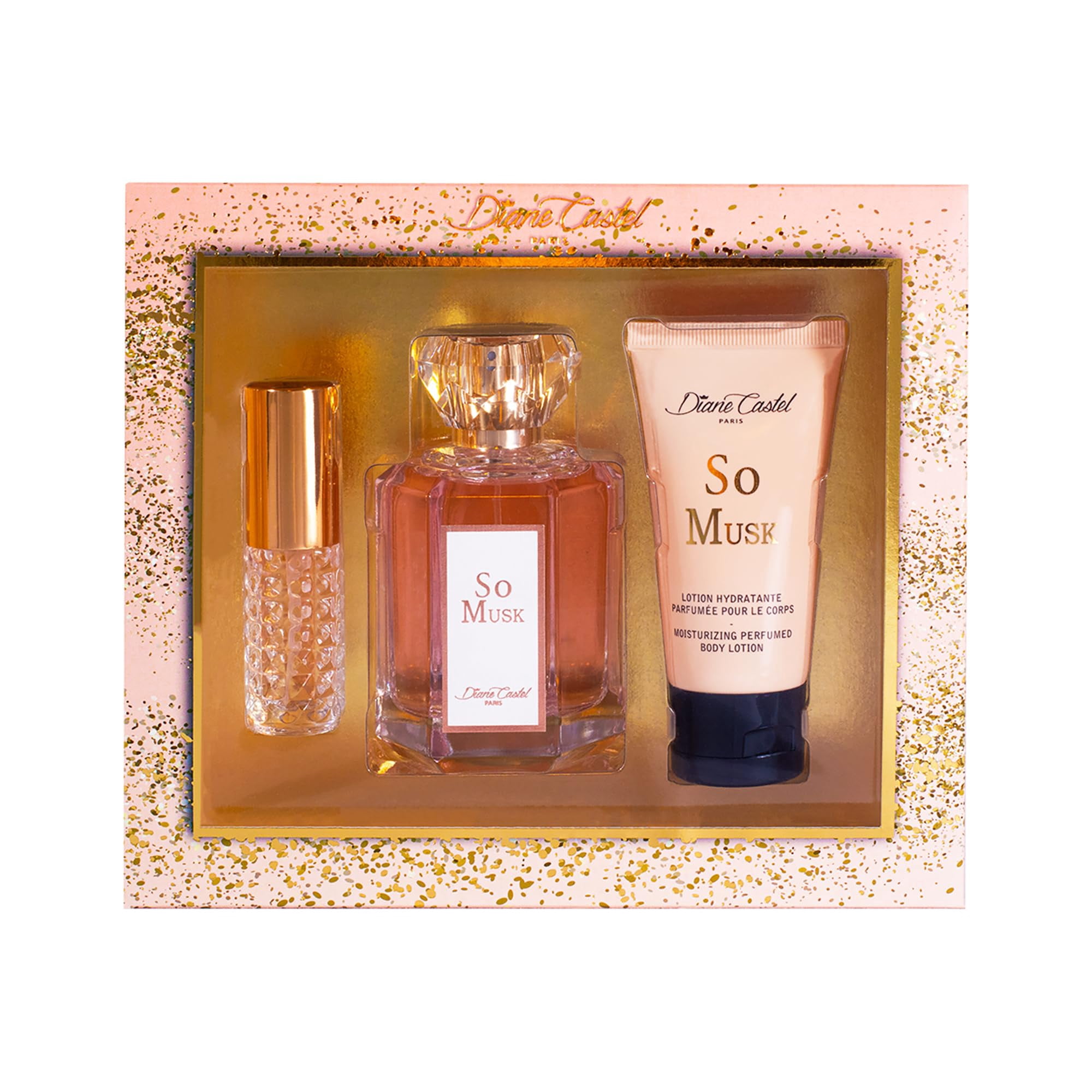 Set de Regalo de Perfume y Loción Corporal Diane Castel So Musk para ...