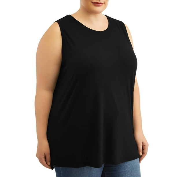Terra And Sky Terra And Sky Womens Plus Size Swing Tank