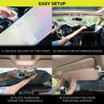 Auto Drive Universal Holographic Glitter Accordion Sunshade 1pack 63X28 ...