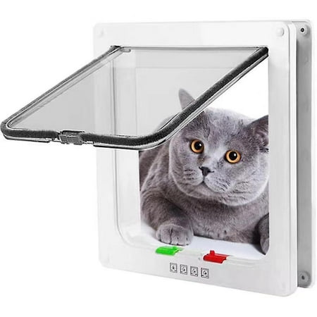 Weatherproof Pet Door For Cats & Doggie 4 Way Locking Large Cat Door ...