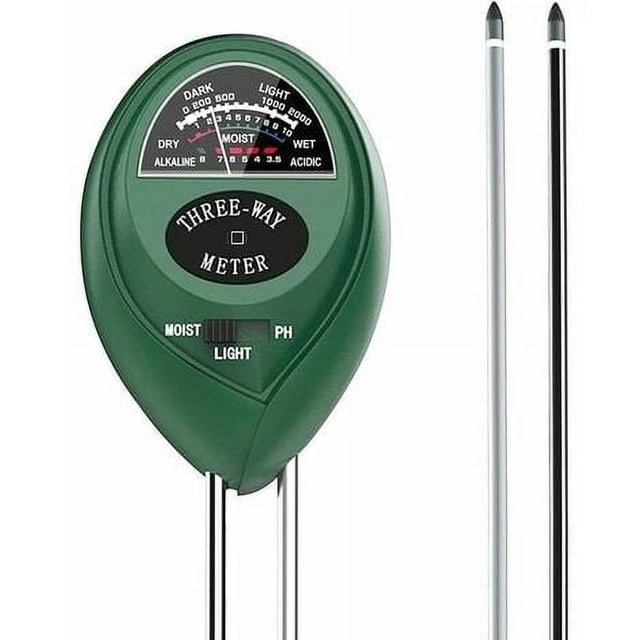 3-in-1 Soil Tester Kit: pH Meter, Moisture Gauge, Light Intensity ...