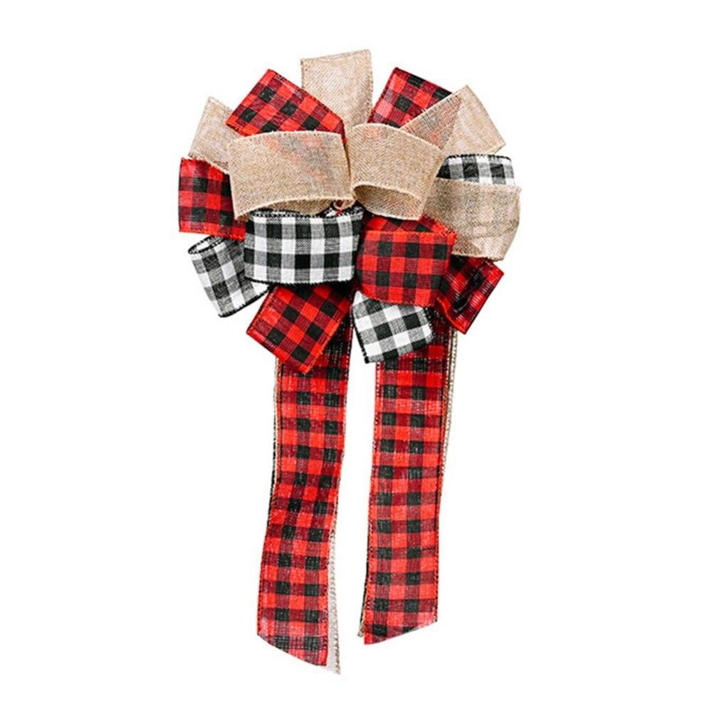 Christmas Sale Christmas Tree Topper Bow Red Buffalo Plaid Tree