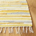 SAFAVIEH Rag Elena Striped Cotton Runner Rug, Gold/Multi, 2'3" x 10 ...