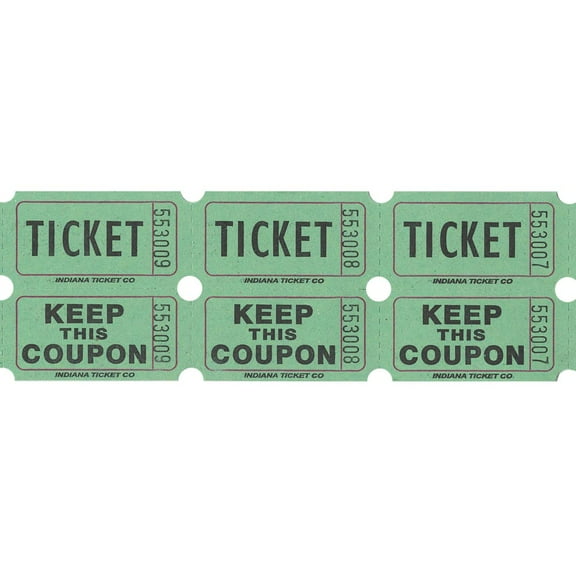 Pen+Gear Double Ticket Roll, Red, Consecutively Numbered, 2000 Ticket ...