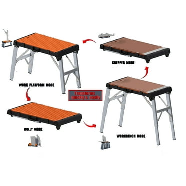 HART Portable Heavy Duty Plastic Workbench with Parts Organizer ...