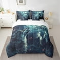 Indian Wolf Comforter Set Full 7 Piece Galaxy Dream Catcher Bed in a ...