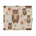 Autumn Bear Pattern Door Curtain Sheer Privacy Light Filtering Window ...