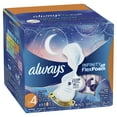 Always Infinity Size 4 Overnight Pads with Wings, Unscented, 14 Count ...