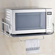 Wall-Mounted Microwave Oven Bracket Kitchen Storage Rack Shelf Space ...