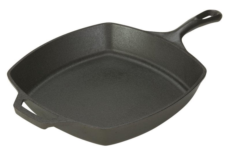 Lodge Cast Iron Logic L8SQ3 Pre-Seasoned Cast Iron Square Skillet 10 1/ ...