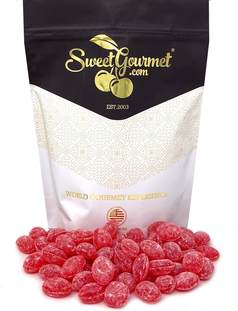 SwetGourmet Raspberry Natural Sanded Drops | Old-Fashioned Hard Candy | 1 Pound - Walmart.com