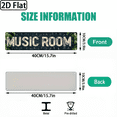 1pc Rustic Music Room Sign - Vintage Musical Notes Wall Decor, 4x16 ...
