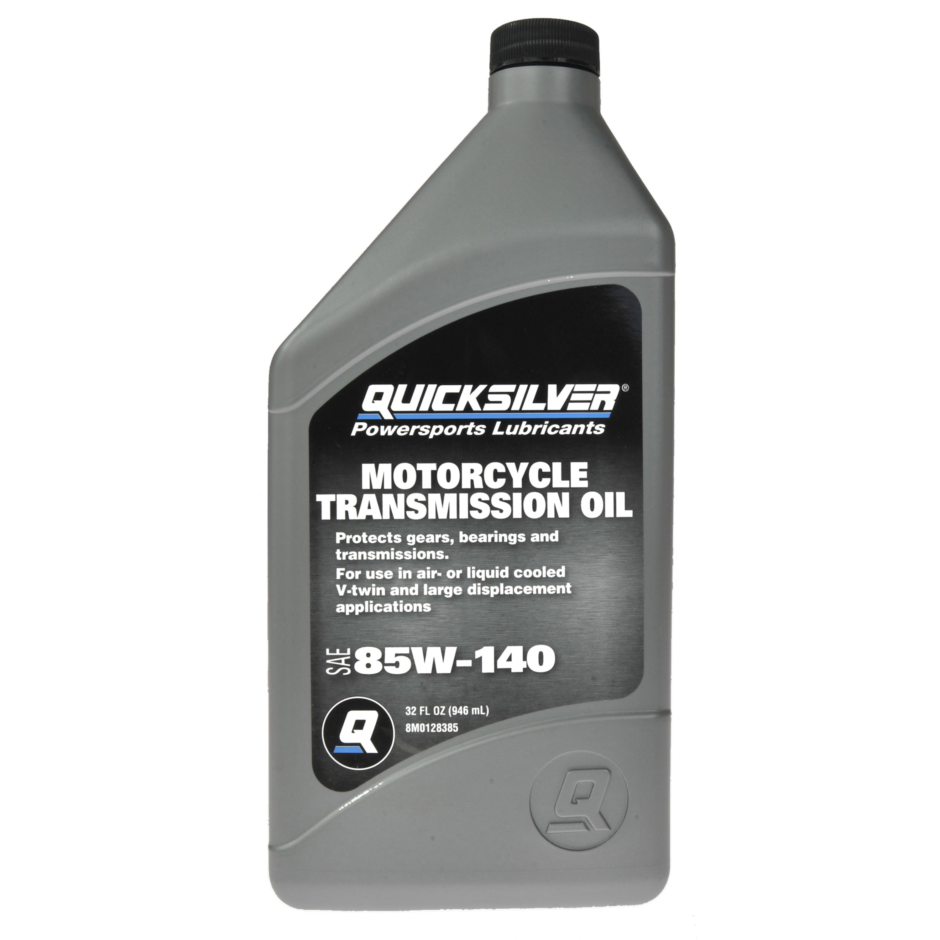 Quicksilver 8M0128385 85W-140 Motorcycle Transmission Oil – 1 Qt ...
