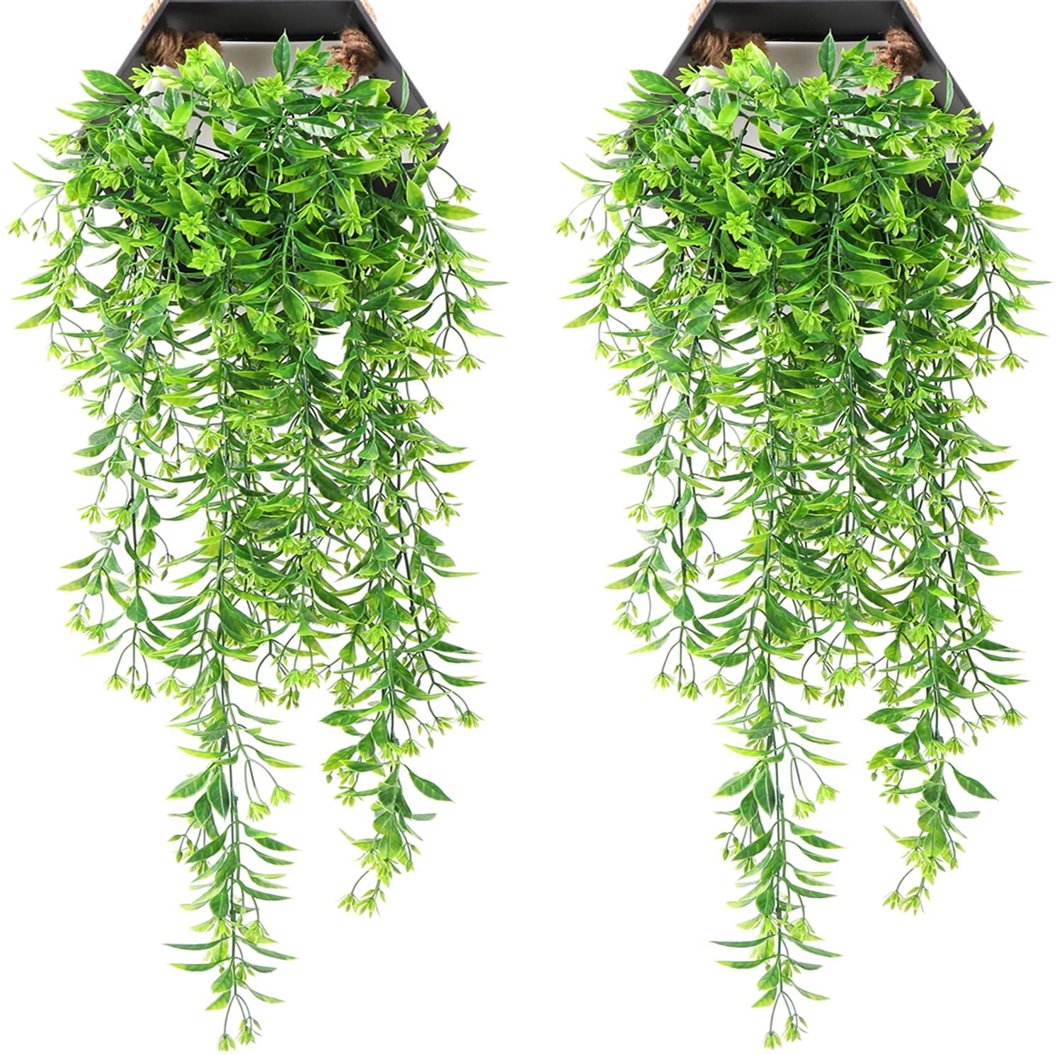 Artificial Vine with Flowers, for Christmas Plastic Hanging Ivy Plants ...