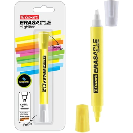 Luxor Erasable Highlighter Markers, Chisel Tip Highlighter Pens, School ...