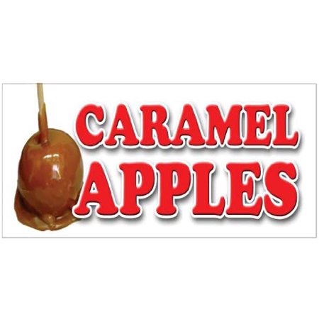 Caramel Apples Concession Decal Candy Apple cart Signs | Walmart Canada