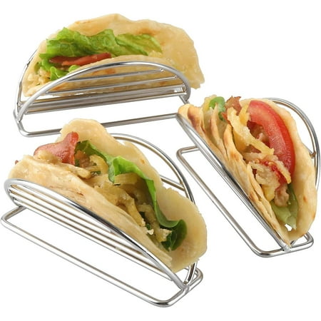 Taco Holders Stand Stainless Steel Taco Rack Tray Stand Up Holder ...