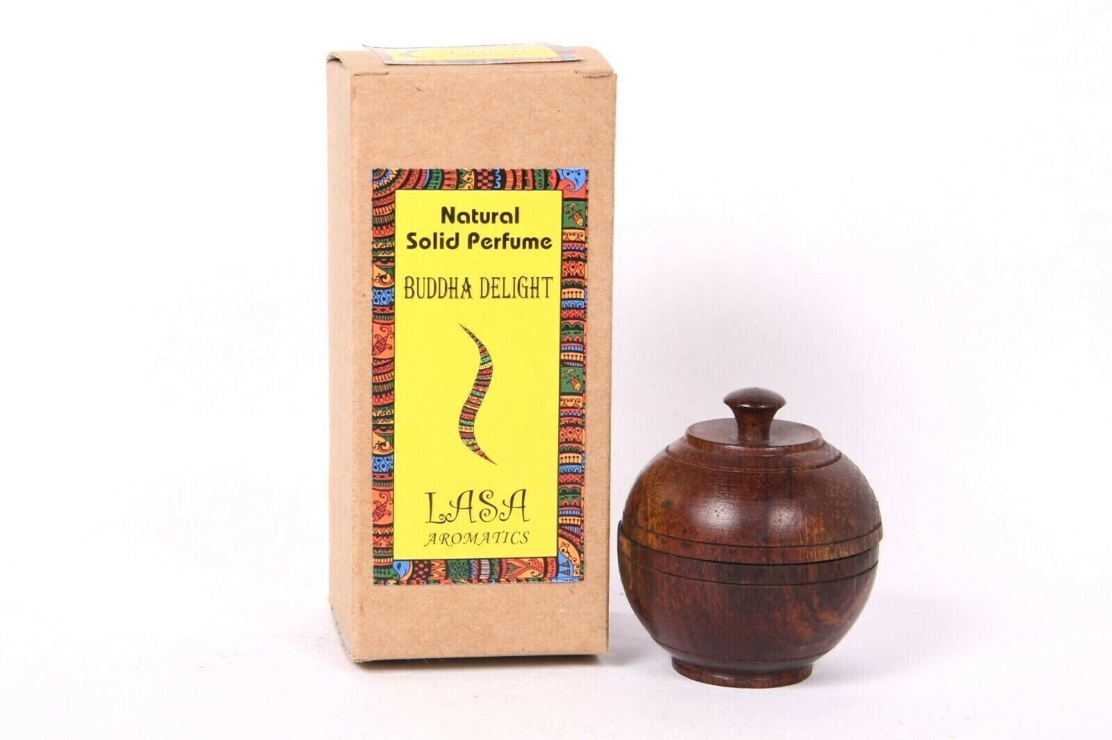Lasa Natural Solid Perfume Long Lasting Fragrance in Wooden Jar 6 gm ...