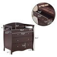 3-Drawer Baby Changing Table Dresser, Diaper Station with Safety Rail ...